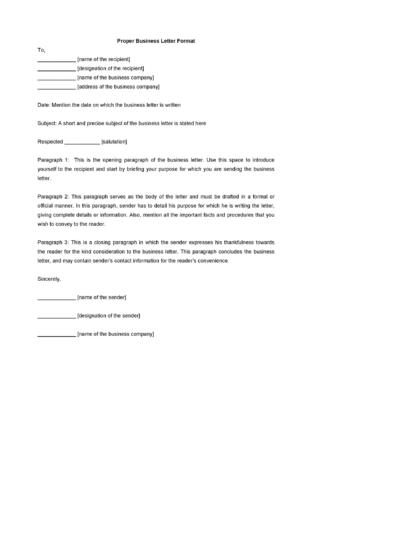 35 Formal / Business Letter Format Templates & Examples ᐅ TemplateLab