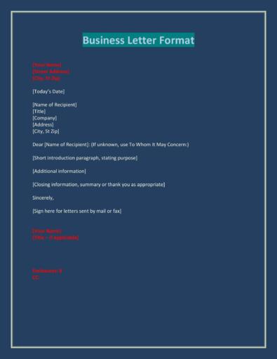 35 Formal / Business Letter Format Templates & Examples ᐅ TemplateLab