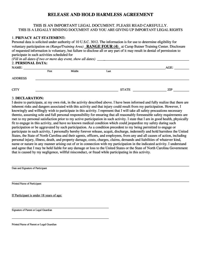 40+ Hold Harmless Agreement Templates (Free) ᐅ TemplateLab