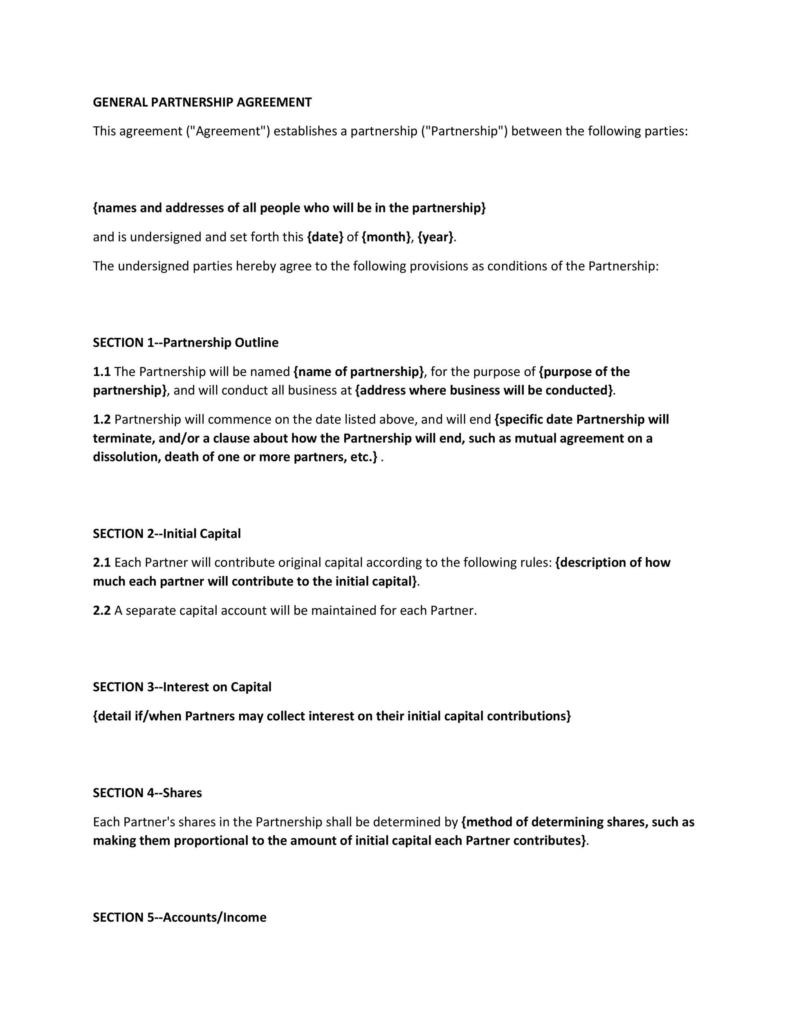 40+ FREE Partnership Agreement Templates (Business, General)