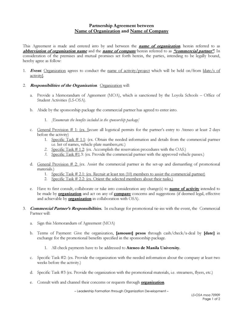 40+ FREE Partnership Agreement Templates (Business, General)