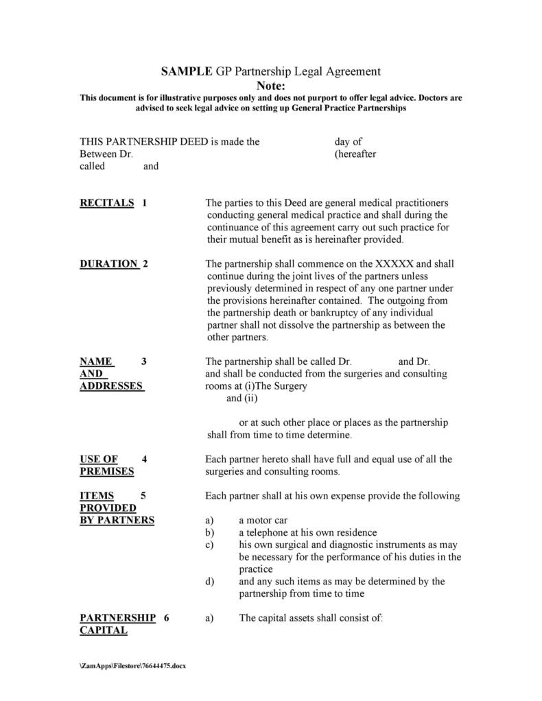 40+ FREE Partnership Agreement Templates (Business, General)