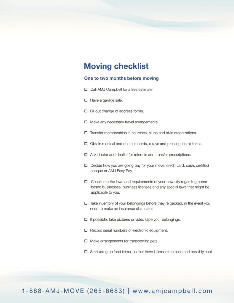45 Great Moving Checklists [Checklist for Moving In / Out] ᐅ TemplateLab