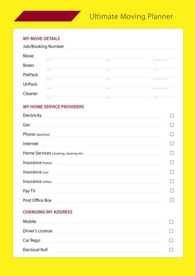 45 Great Moving Checklists [Checklist for Moving In / Out] ᐅ TemplateLab