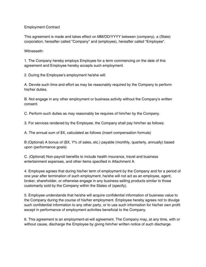 40 Great Contract Templates (Employment, Construction, Photography etc)