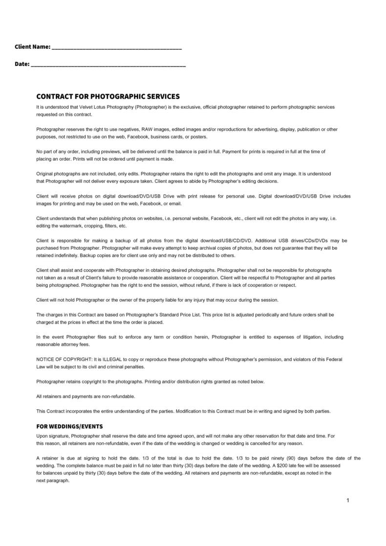 40 Great Contract Templates (Employment, Construction, Photography etc)