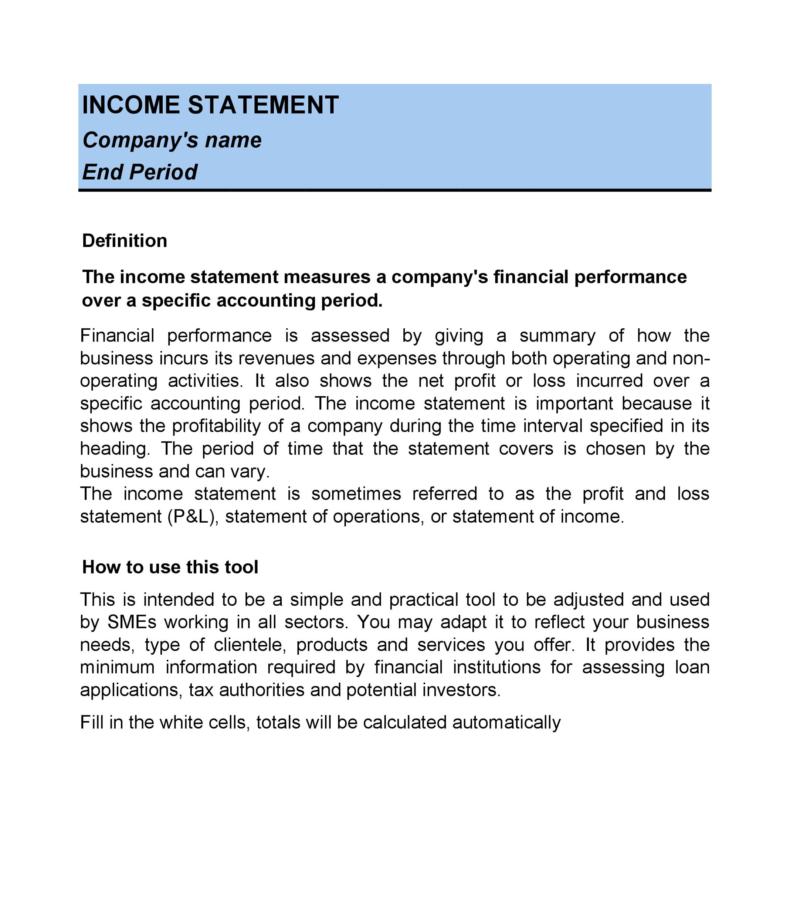 41 FREE Income Statement Templates & Examples - TemplateLab