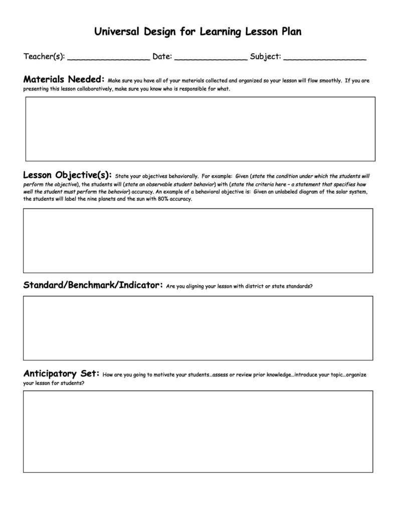 44 FREE Lesson Plan Templates [Common Core, Preschool, Weekly]
