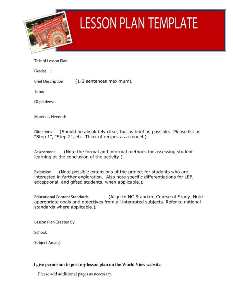 44 FREE Lesson Plan Templates [Common Core, Preschool, Weekly]