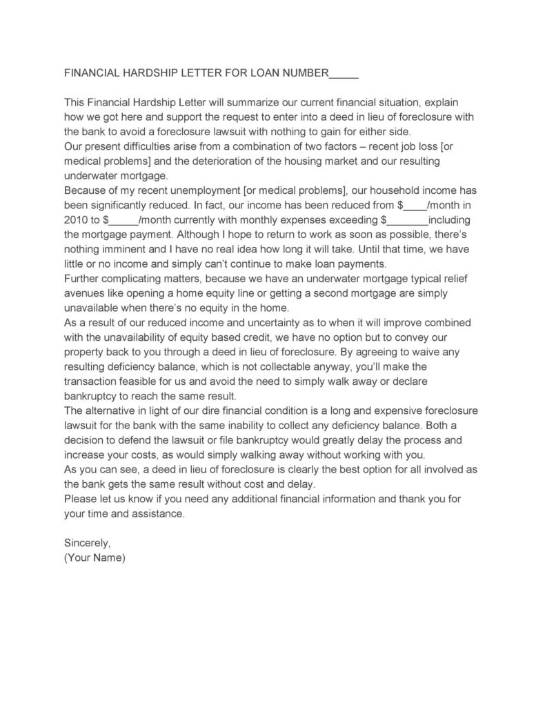 35 Simple Hardship Letters (Financial, for Mortgage, for Immigration)