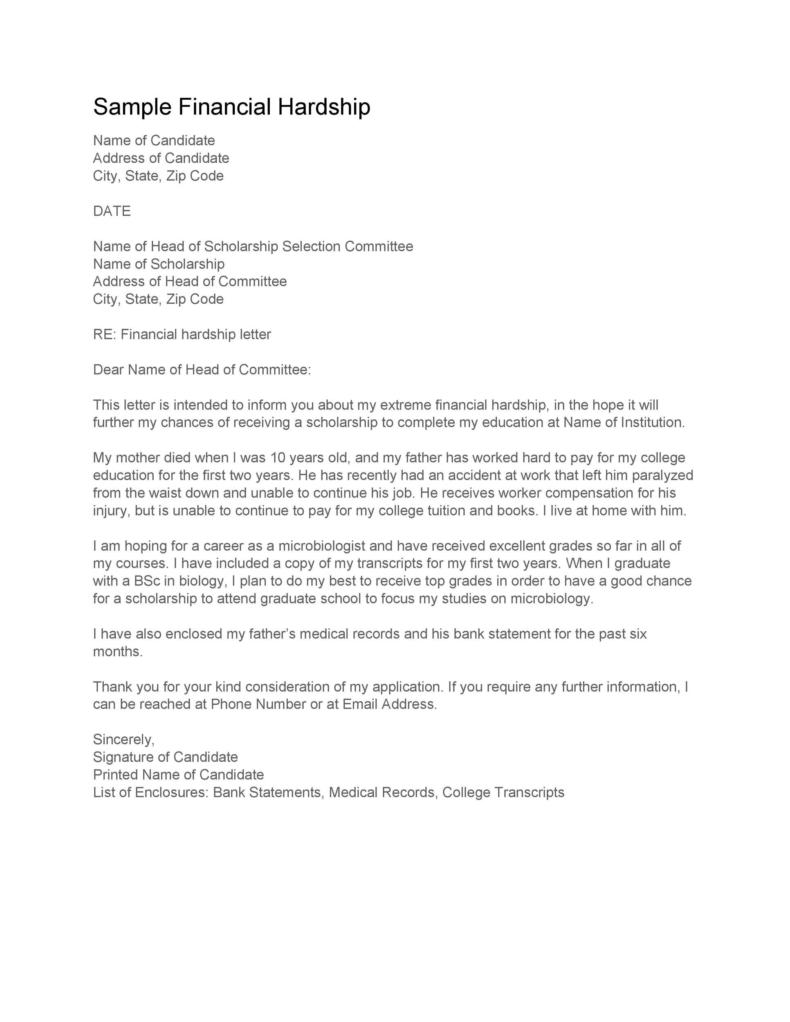 35 Simple Hardship Letters (Financial, for Mortgage, for Immigration)