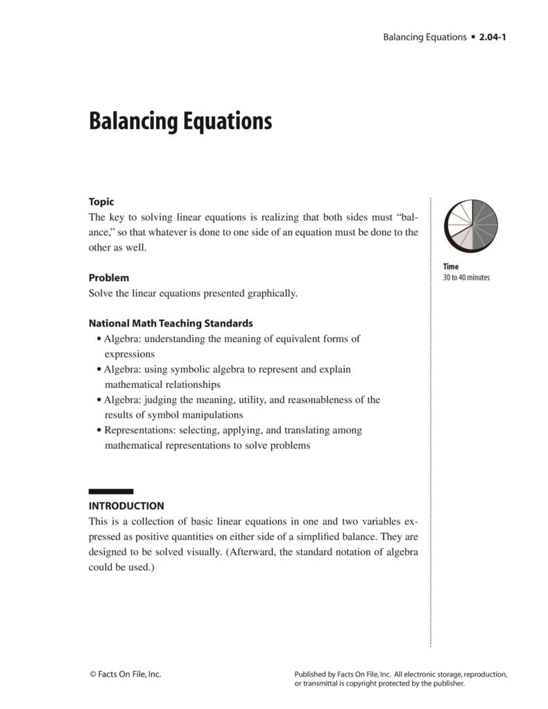 49 Balancing Chemical Equations Worksheets [with Answers]