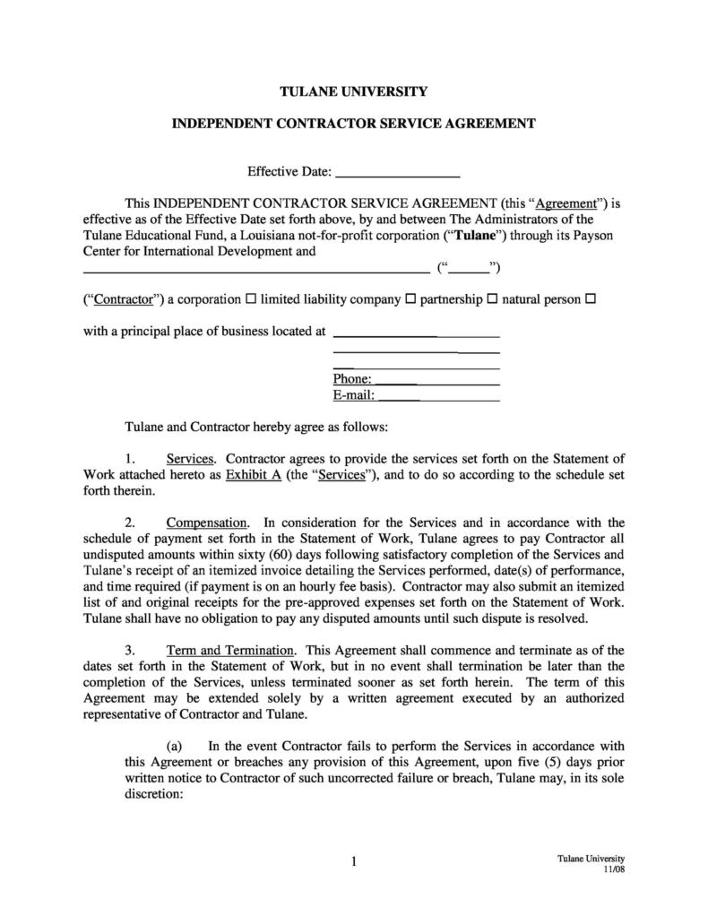 50+ Simple Independent Contractor Agreement Templates [FREE]