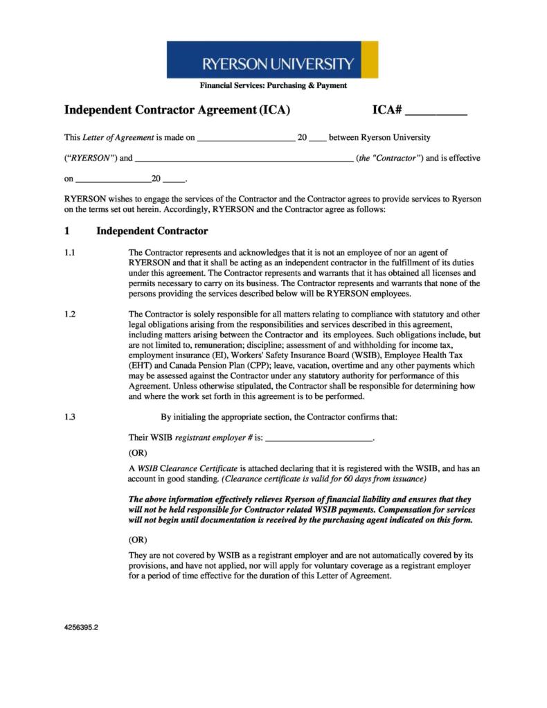 50+ Simple Independent Contractor Agreement Templates [FREE]