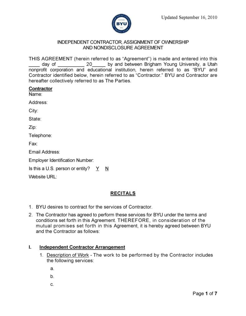 50+ Simple Independent Contractor Agreement Templates [FREE]