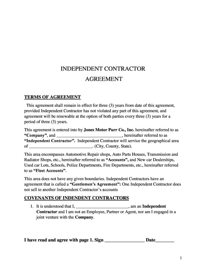 50+ Simple Independent Contractor Agreement Templates [FREE]