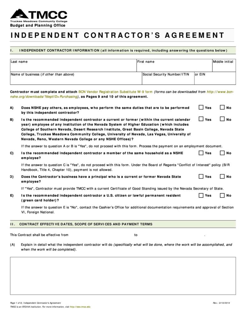 50+ Simple Independent Contractor Agreement Templates [FREE]
