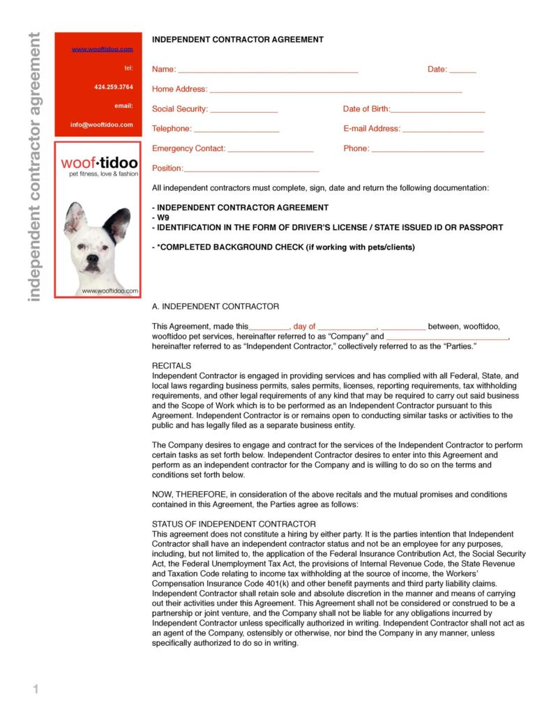 50+ Simple Independent Contractor Agreement Templates [FREE]