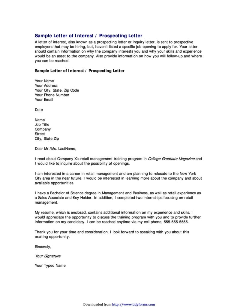 30+ Amazing Letter of Interest Samples & Templates