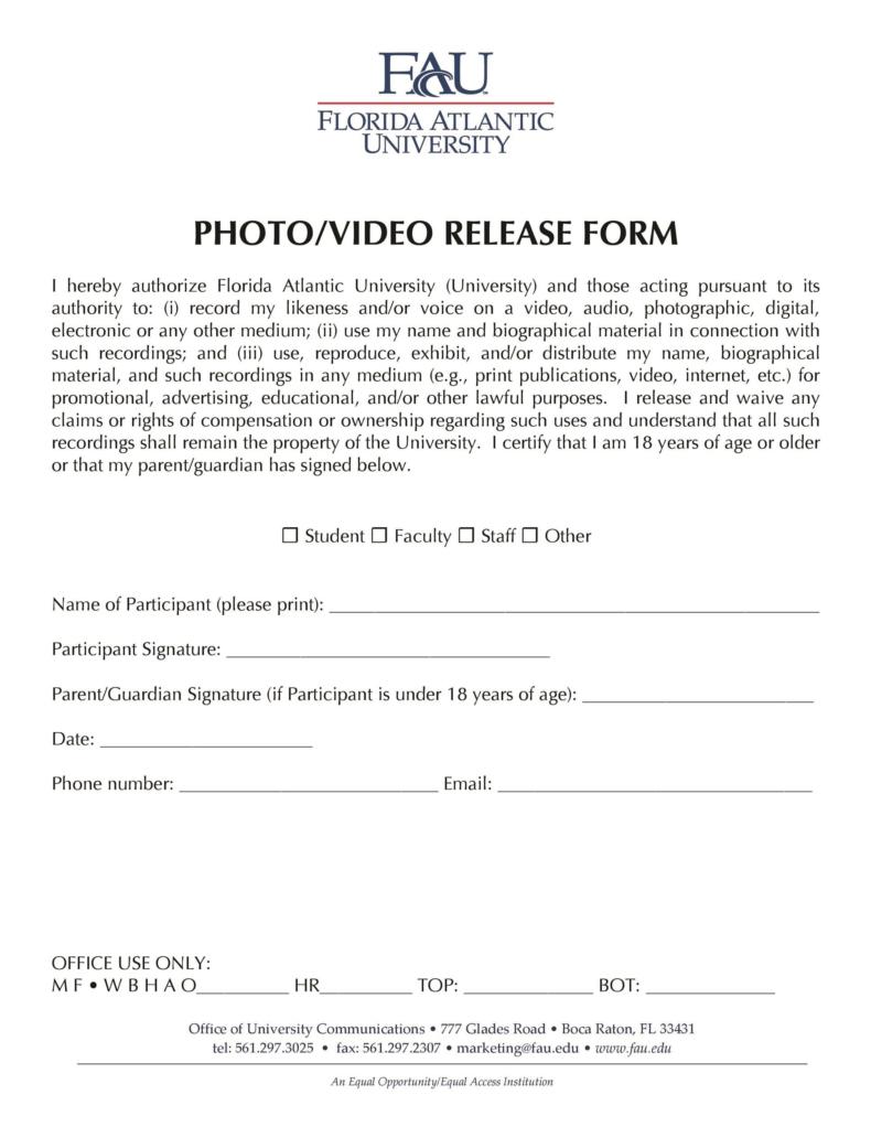 53 Standard Photo Release Forms [Free] ᐅ TemplateLab