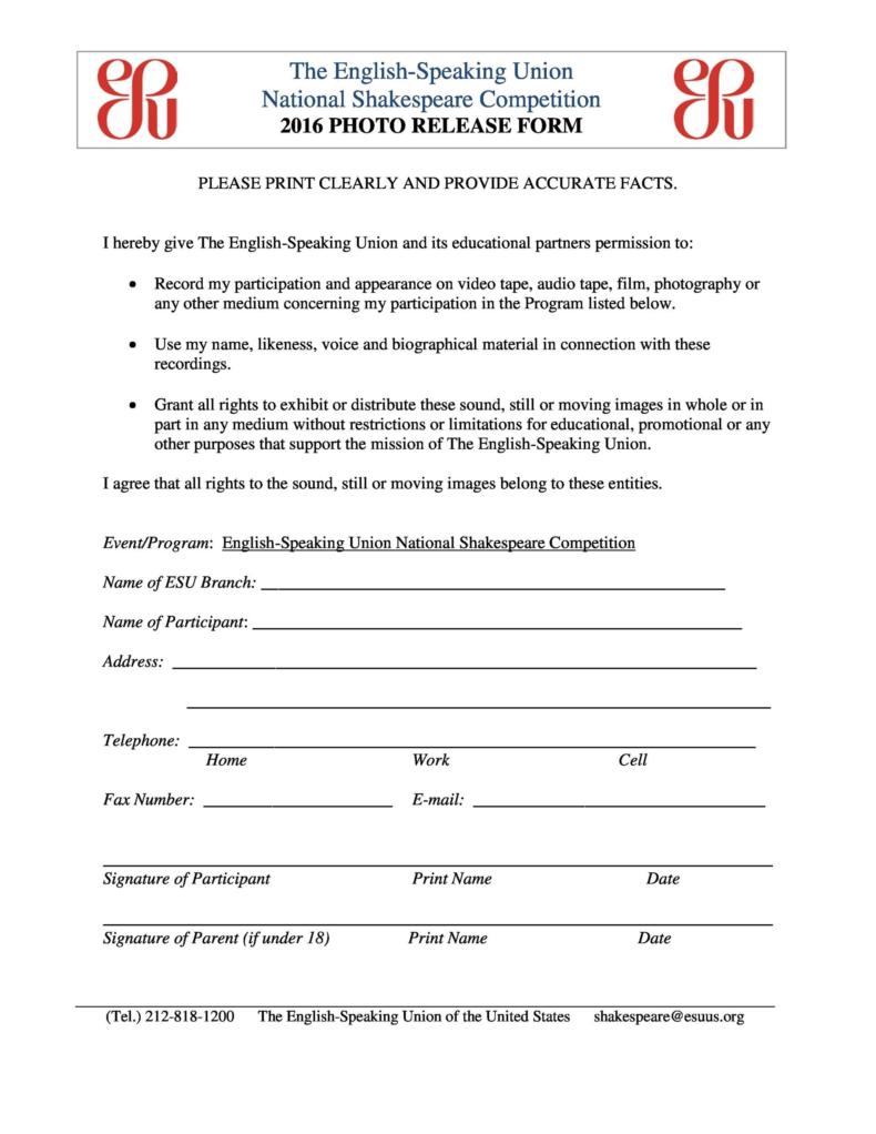 53 Standard Photo Release Forms [Free] ᐅ TemplateLab