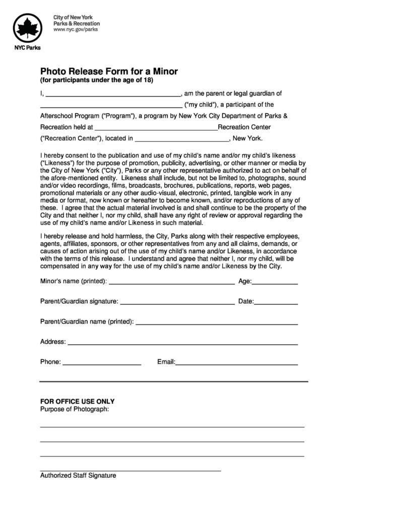 53 Standard Photo Release Forms [Free] ᐅ TemplateLab