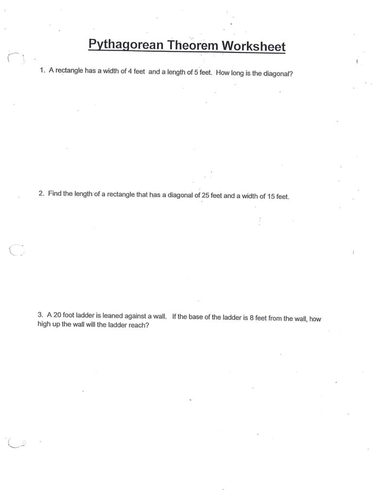 48 Pythagorean Theorem Worksheet with Answers [Word + PDF]