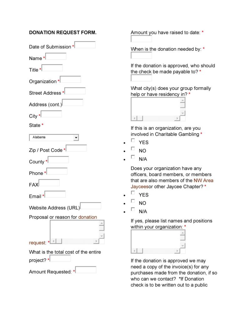43 FREE Donation Request Letters & Forms ᐅ TemplateLab