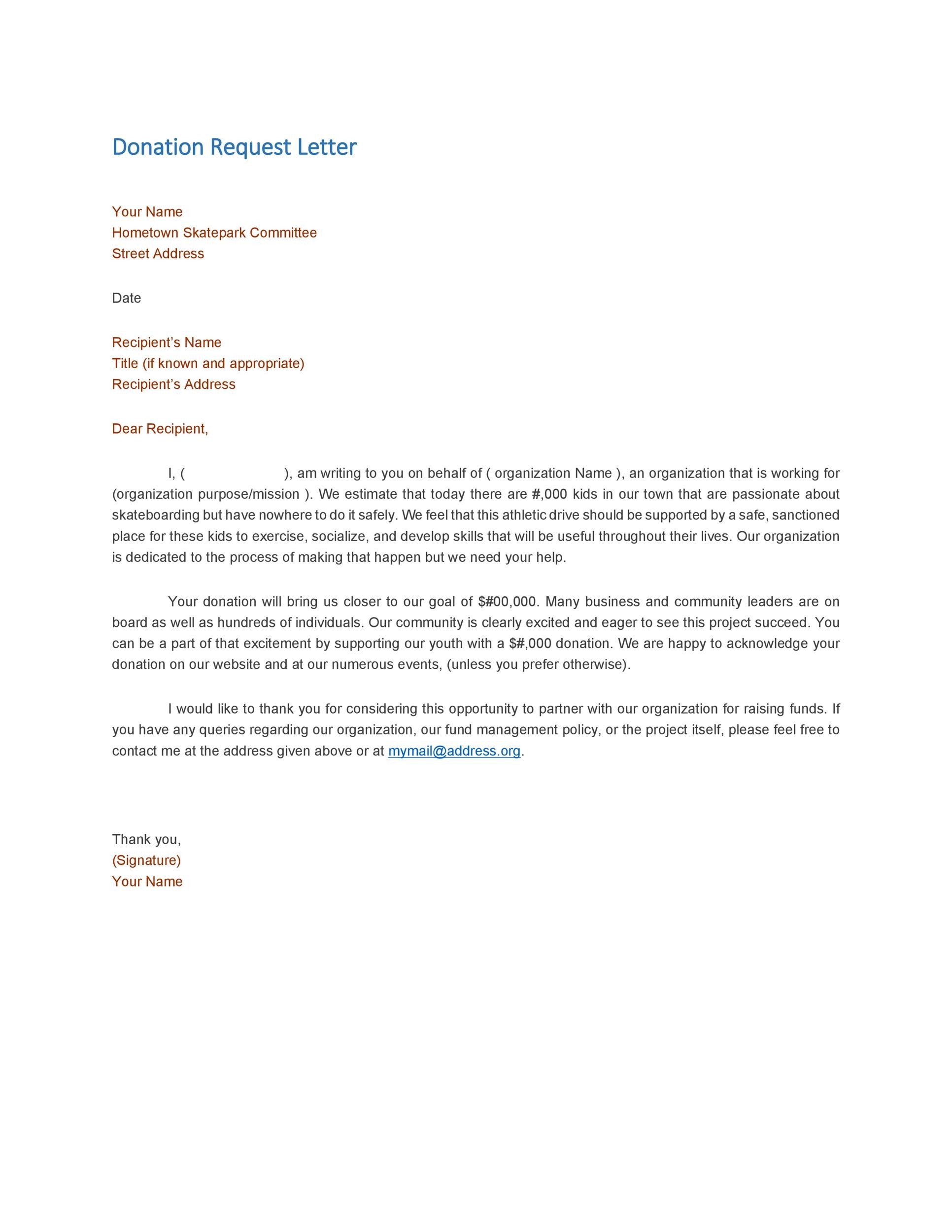 43 FREE Donation Request Letters Forms TemplateLab 43 FREE Donation Request Letters Forms TemplateLab