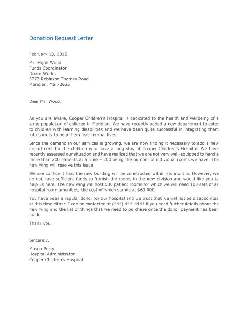 43 Cartas y formularios de solicitud de donación GRATIS - Mundo Plantillas