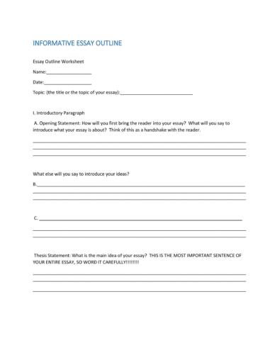 37 Outstanding Essay Outline Templates (Argumentative, Narrative ...