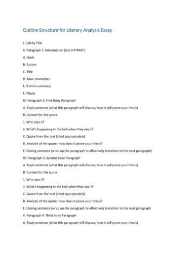 37 Outstanding Essay Outline Templates (Argumentative, Narrative ...