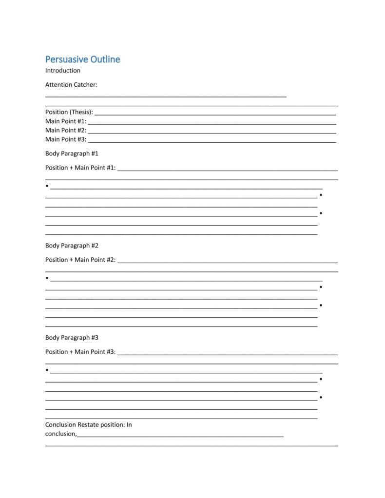 37 Outstanding Essay Outline Templates (Argumentative, Narrative ...