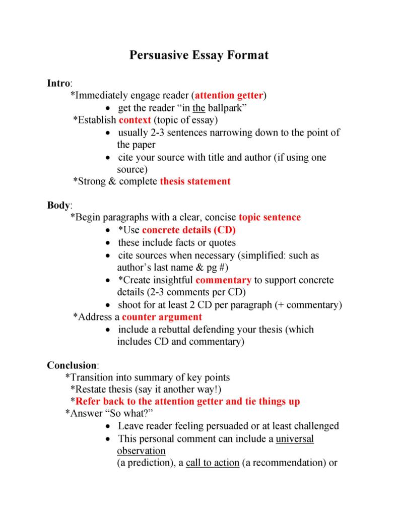 37 Outstanding Essay Outline Templates (Argumentative, Narrative ...