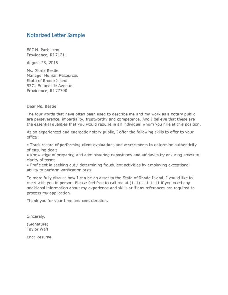 30+ Professional Notarized Letter Templates ᐅ TemplateLab