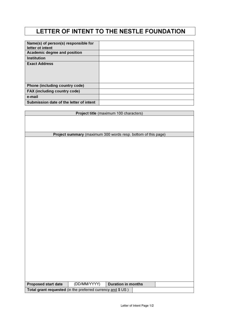 40+ Free Letter of Intent Templates & Samples [Word, PDF]
