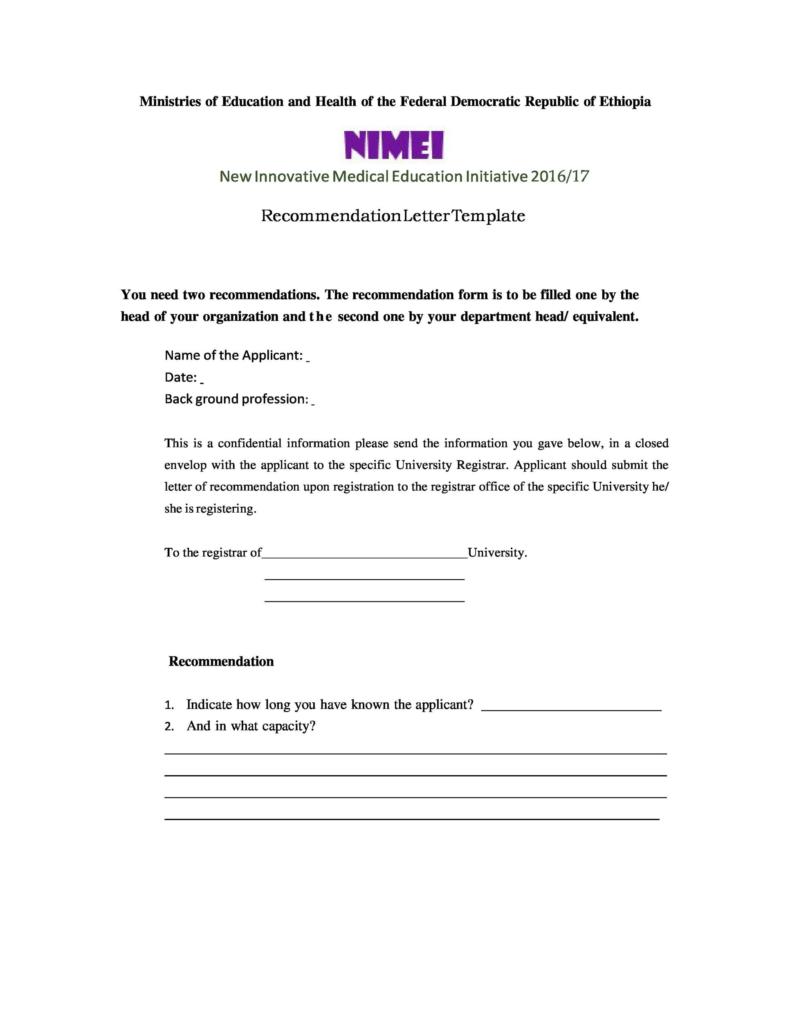43 FREE Letter of Recommendation Templates & Samples