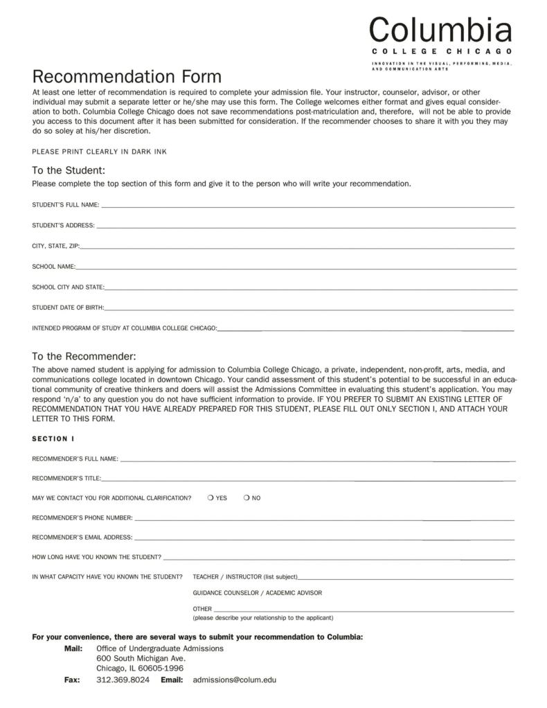 43 FREE Letter of Recommendation Templates & Samples