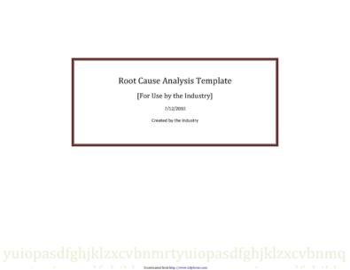 40+ Effective Root Cause Analysis Templates, Forms & Examples