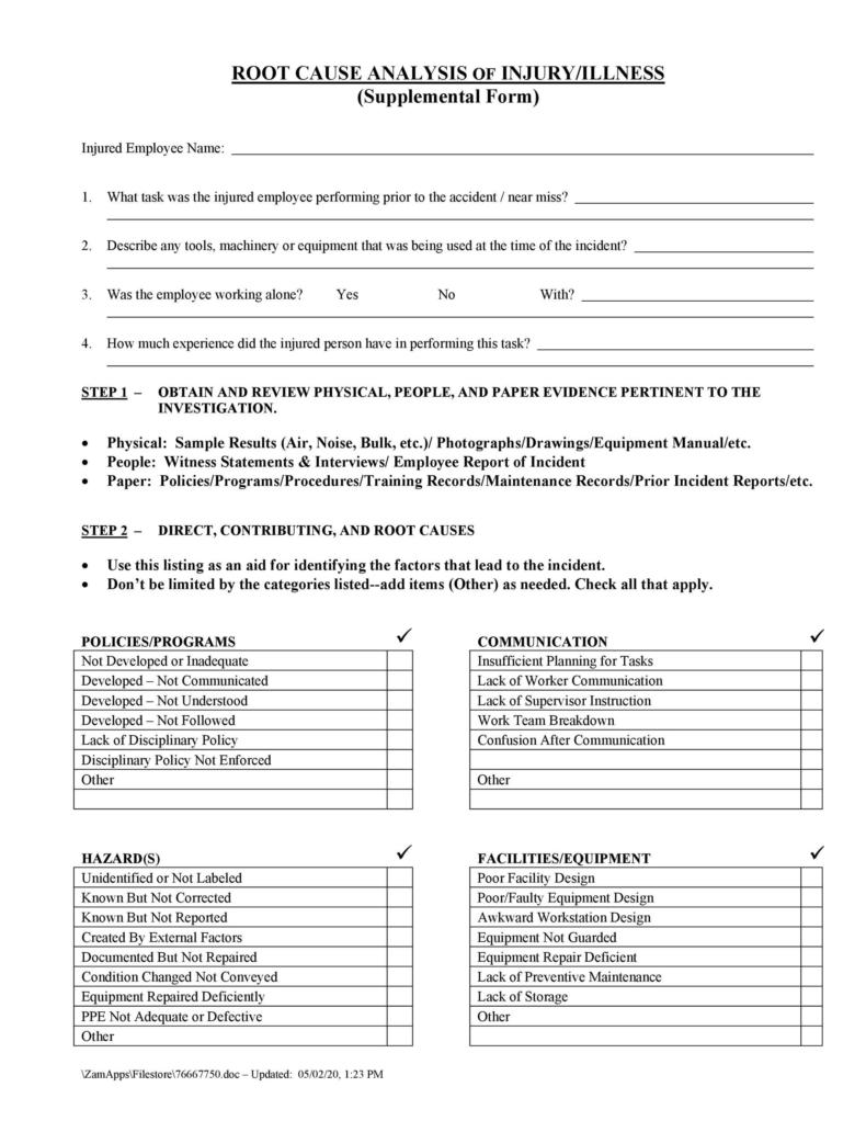 40+ Effective Root Cause Analysis Templates, Forms & Examples