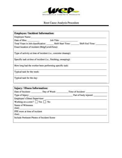 40+ Effective Root Cause Analysis Templates, Forms & Examples