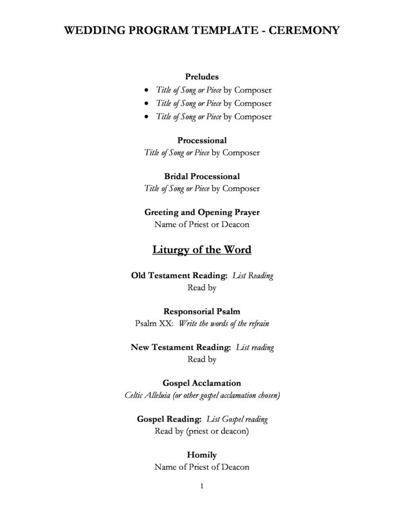 41 Printable Wedding Program Examples & Templates