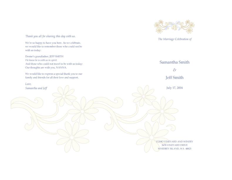 41 Printable Wedding Program Examples & Templates