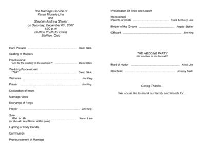 41 Printable Wedding Program Examples & Templates