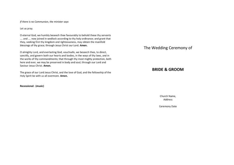 41 Printable Wedding Program Examples & Templates