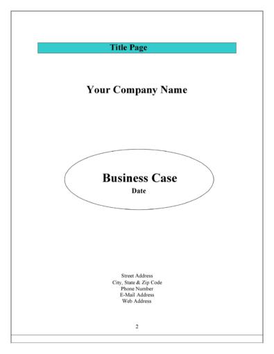 30+ Simple Business Case Templates & Examples ᐅ TemplateLab