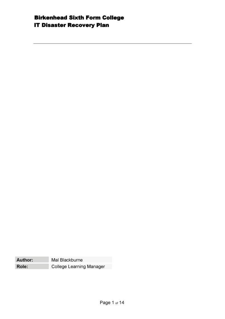 52 Effective Disaster Recovery Plan Templates [DRP] ᐅ TemplateLab