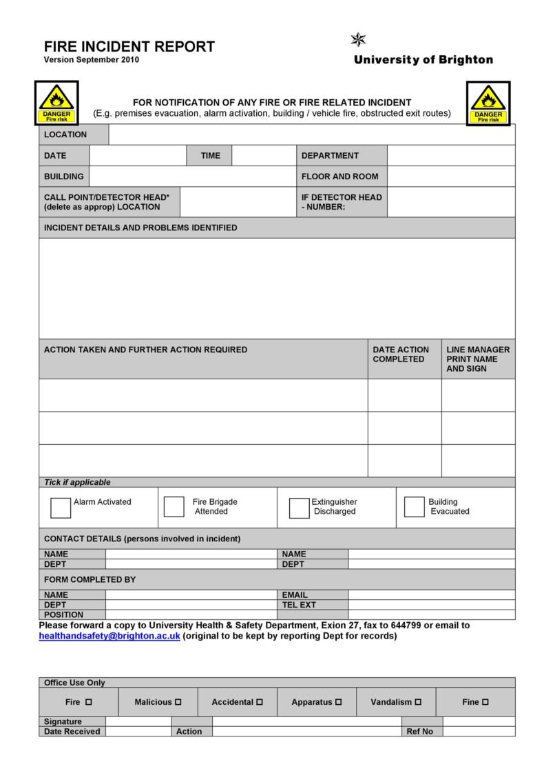 60+ Incident Report Template [Employee, Police, Generic] ᐅ TemplateLab