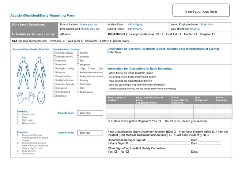60+ Incident Report Template [Employee, Police, Generic] ᐅ TemplateLab