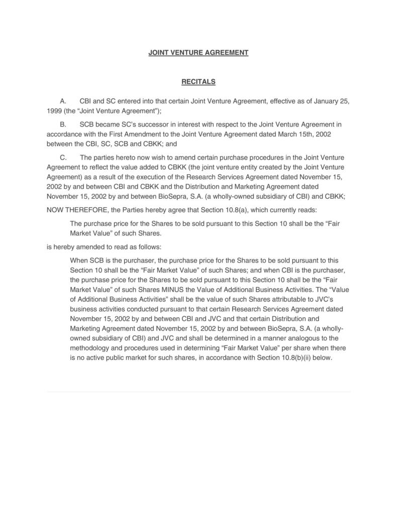 53 Simple Joint Venture Agreement Templates [PDF, DOC] ᐅ TemplateLab